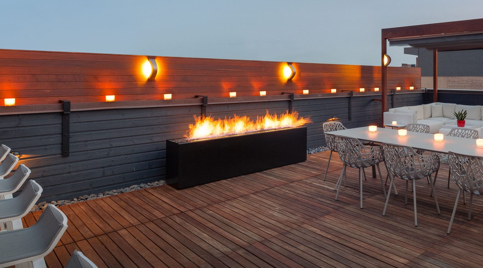 Komodo Linear Contemporary Fire Pit | Paloform US