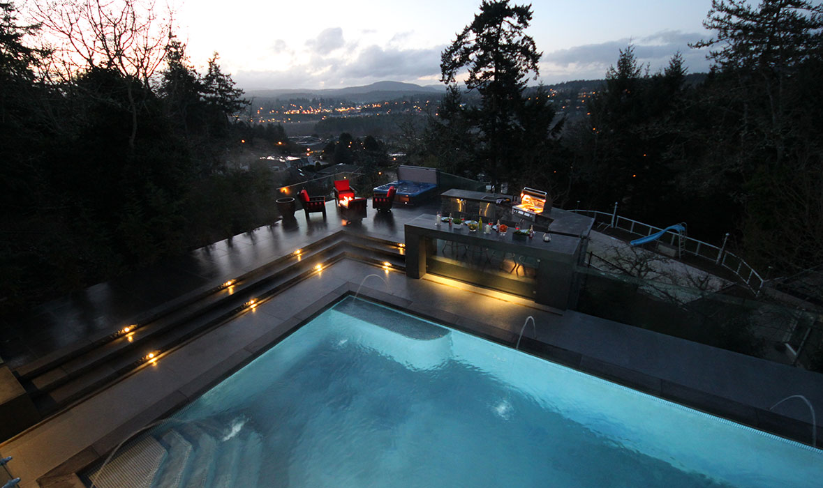 Feature Project | Miso Fire Pit Bowl Hillside Pool | USA