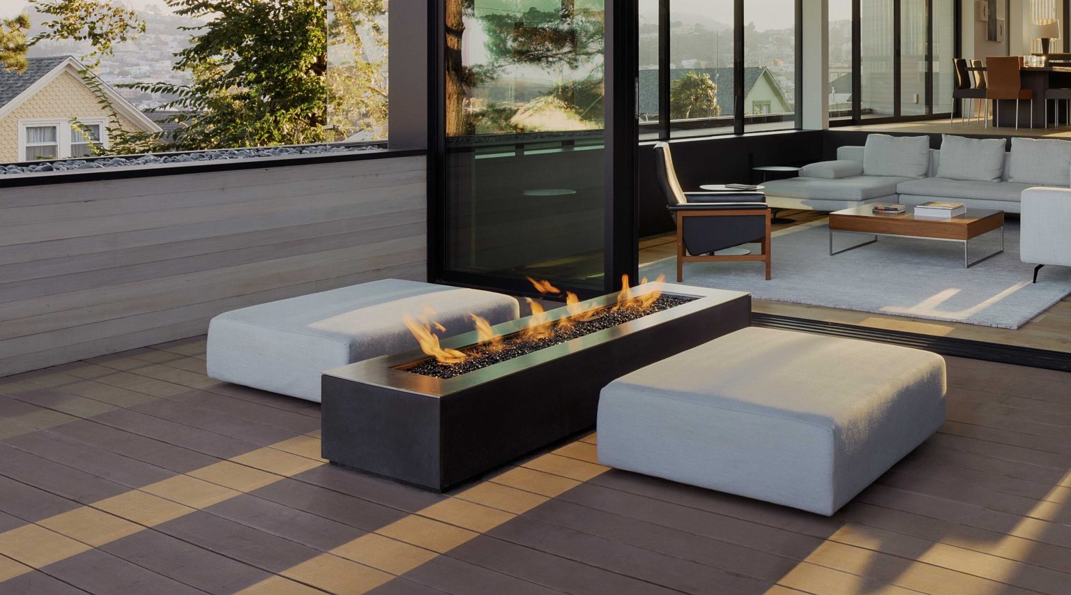 Robata Concrete | Linear Fire Pit by Paloform USA